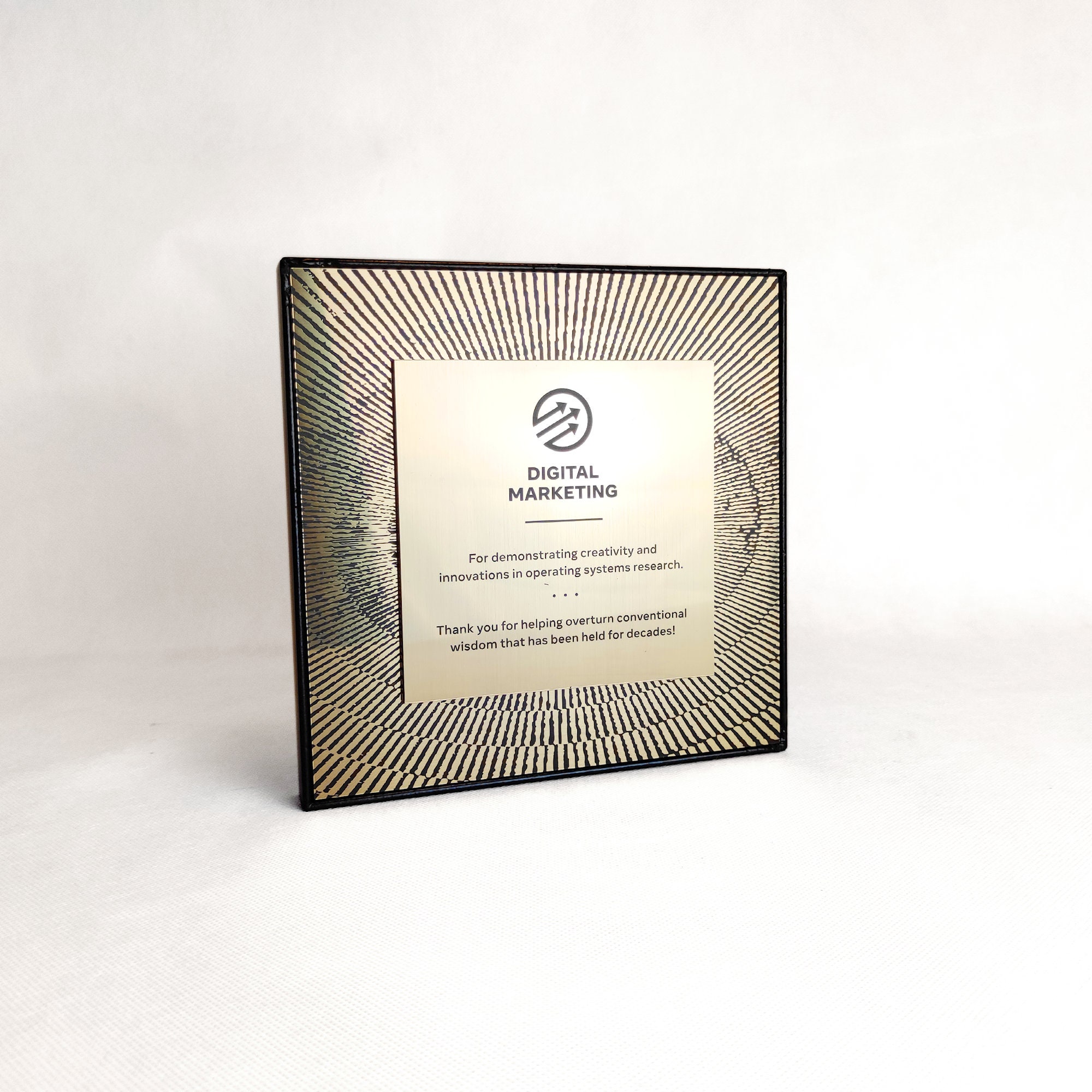 Square Metal Framed Award Bespoke Trophy Coated With UV - Etsy