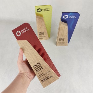 Unique Appretiation Award, Modern Wooden Trophy, Gift for Business ...