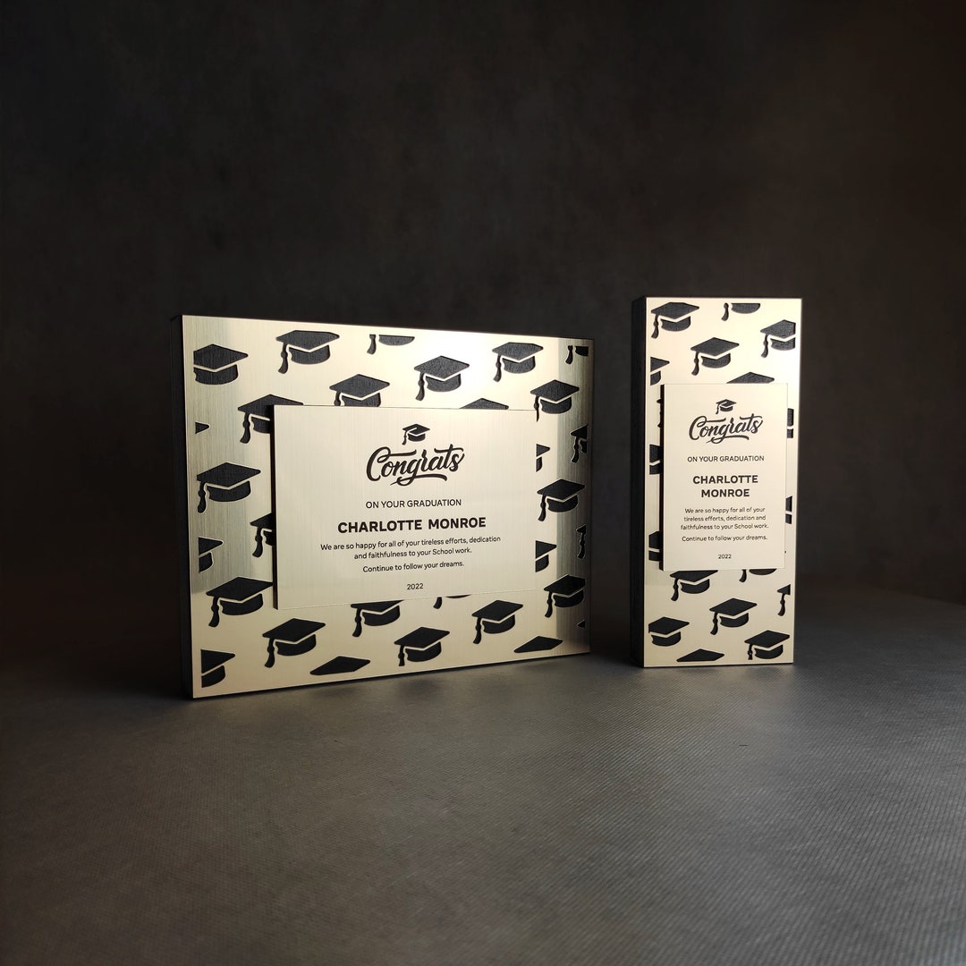 Customizable Engraved Plaque for Graduation, Custom Recognition Award ...