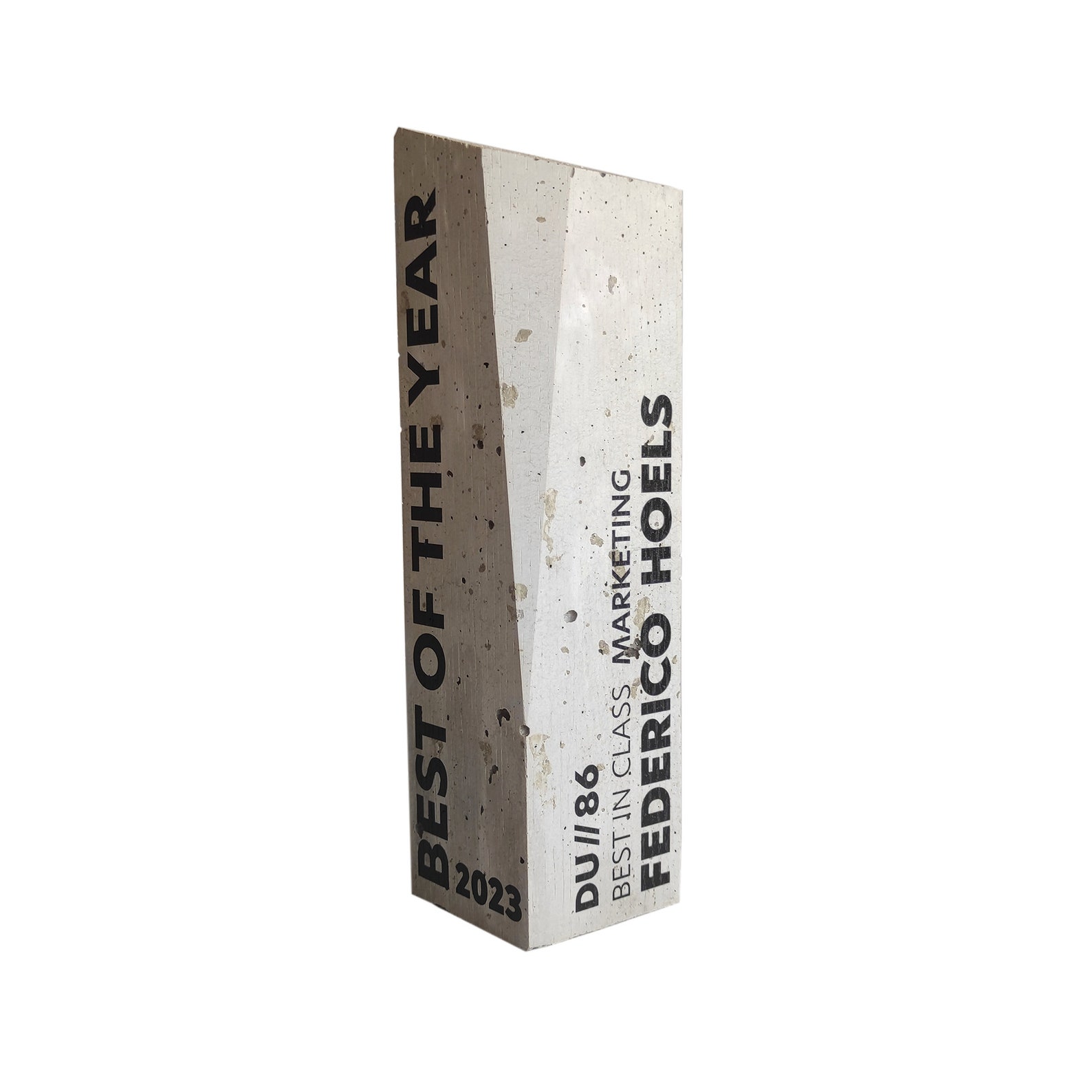 Handmade Trophy Cast From Concrete, Personalized Prize for Best ...