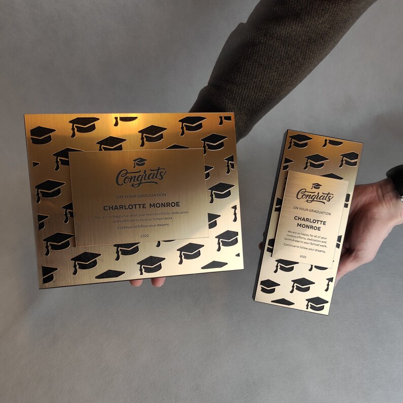 Customizable Engraved Plaque for Graduation Custom | Etsy