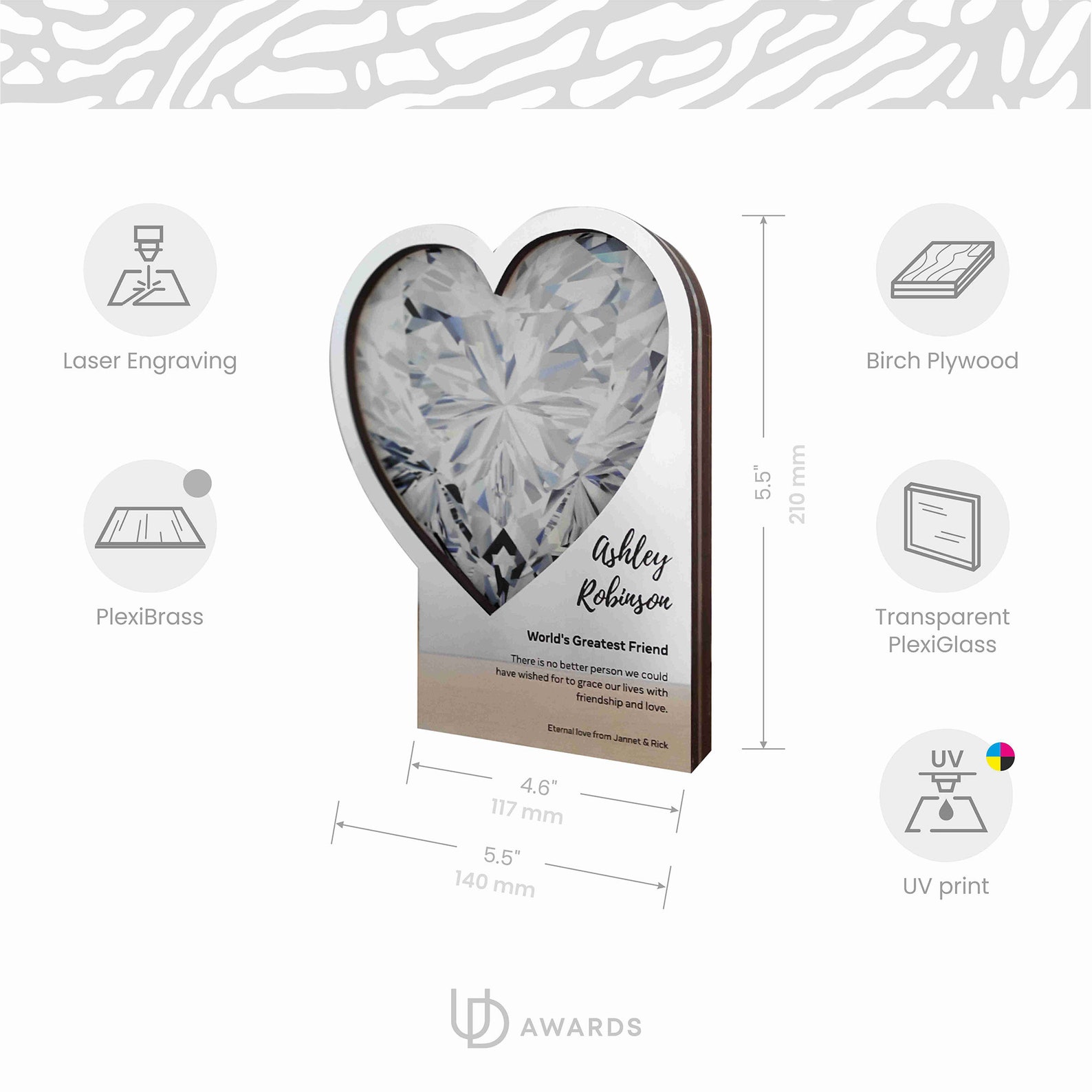 Unique Lovers Award Love Appreciation Trophy Valentine - Etsy