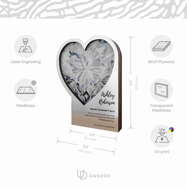 Unique Lovers Award Love Appreciation Trophy Valentine - Etsy