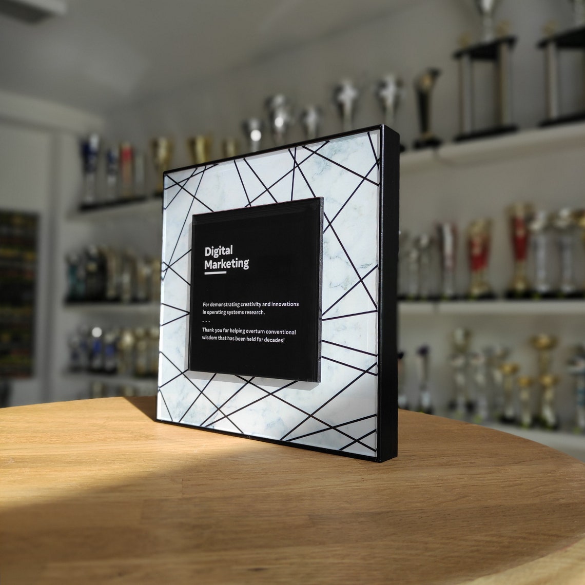 Customizable Square Metal Trophy Personalized Award Coated | Etsy Canada