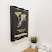 Personalized World Map Plaque, Custom Plywood Certificate, Recognition ...