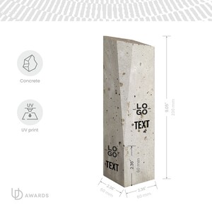 Handmade Trophy Cast From Concrete, Personalized Prize for Best ...