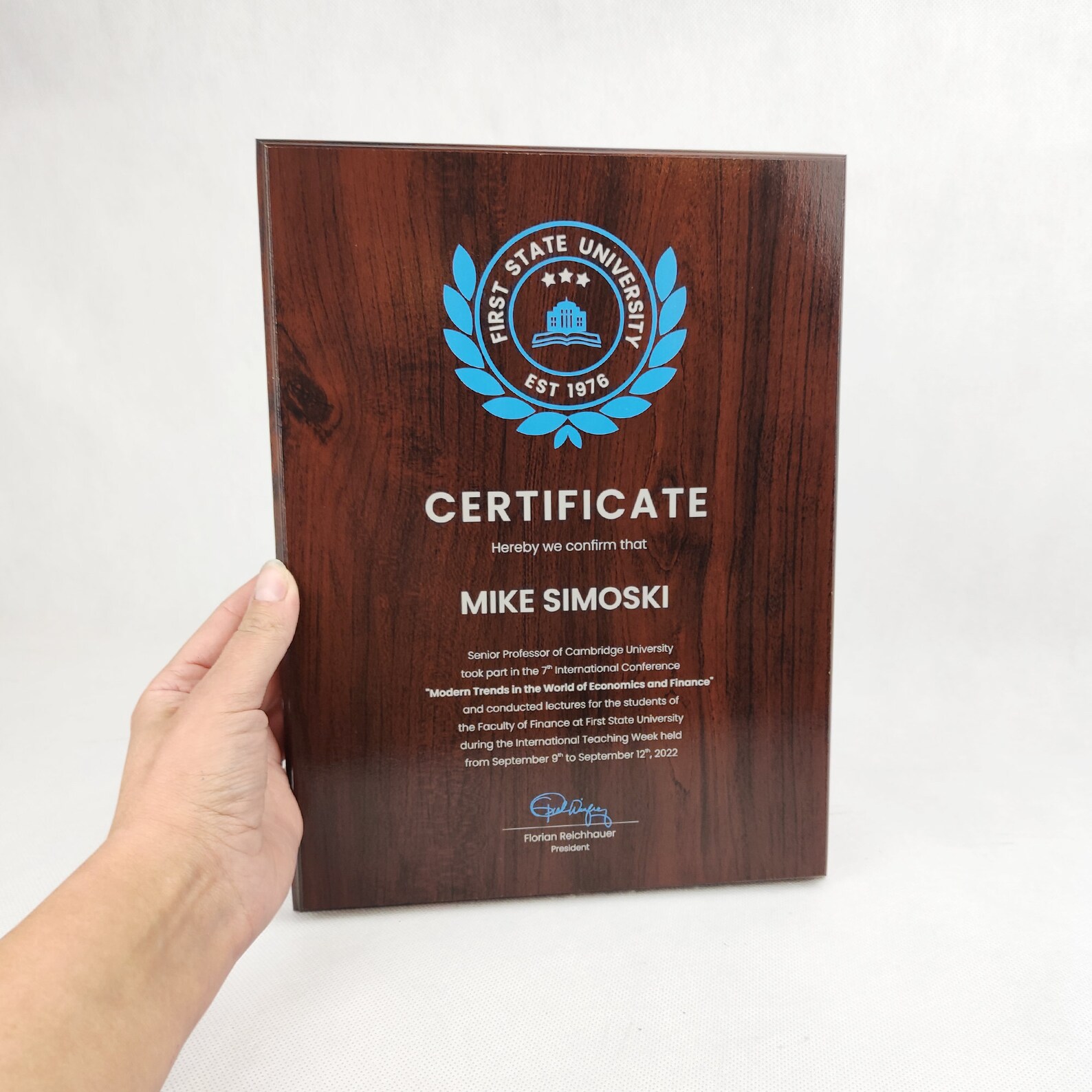 Personalized UV Printed Wooden Diploma Custom Recognition - Etsy
