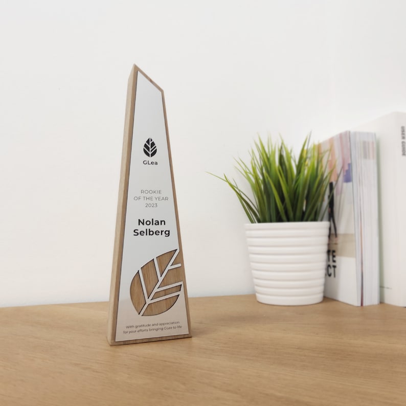 Solid Wood Trophy, Achievement Prize, Bespoke Recognition Award ...