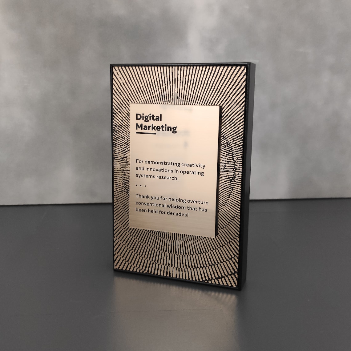 Customizable Recognition Plaque, Personalized Award for Business ...