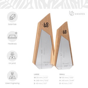 Bespoke Wooden Trophy, Irregular Shaped Award for Best Employee ...