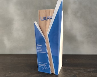 Customizable Square Metal Trophy, Personalized Award Coated With UV ...