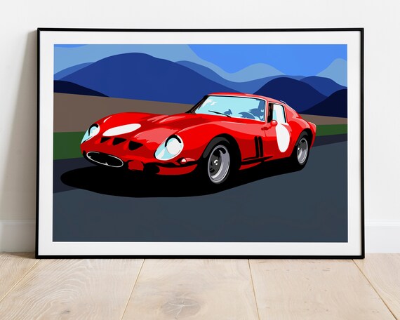 Vintage Sports Car Print - Etsy