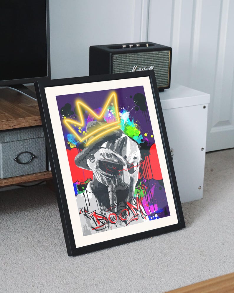 MF DOOM | Wall Art | Digital Painting | Hip Hop Legend - Etsy
