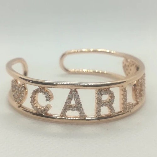 Custom Name Bangle Personalized Bracelet Personalized - Etsy