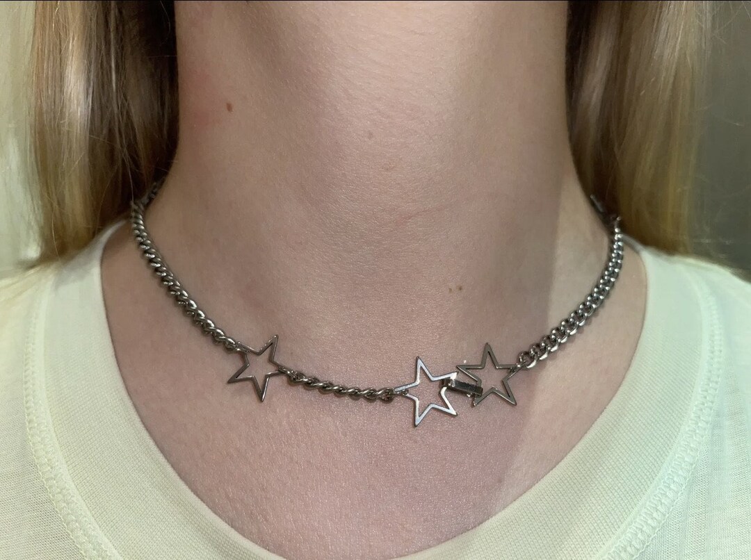 Star Choker, Star Collar, Cute Choker, Cute Collar, Pastel Goth, Goth ...