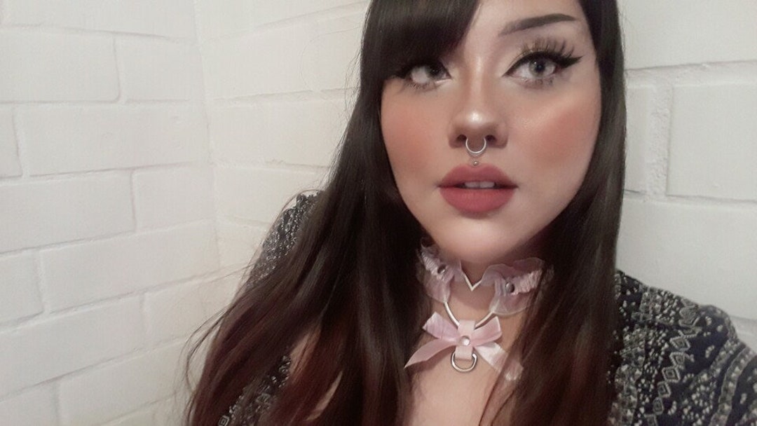 Sexy Ruffle Heart Choker, Heart Choker, Heart Collar, Choker Collar ...