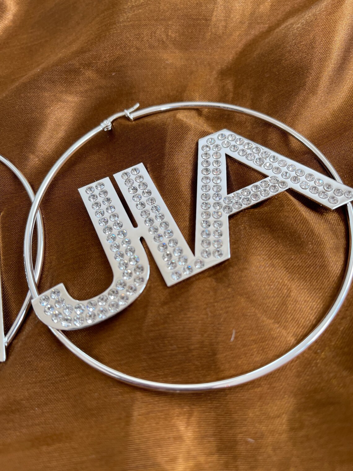 Sparkle Hoop Nameplate Earrings Name Plate Earrings Name - Etsy