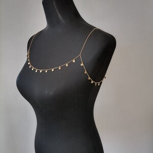 Coin Shoulder Chain,gold Disc Shoulder Chain,wedding Bridal Shoulder ...