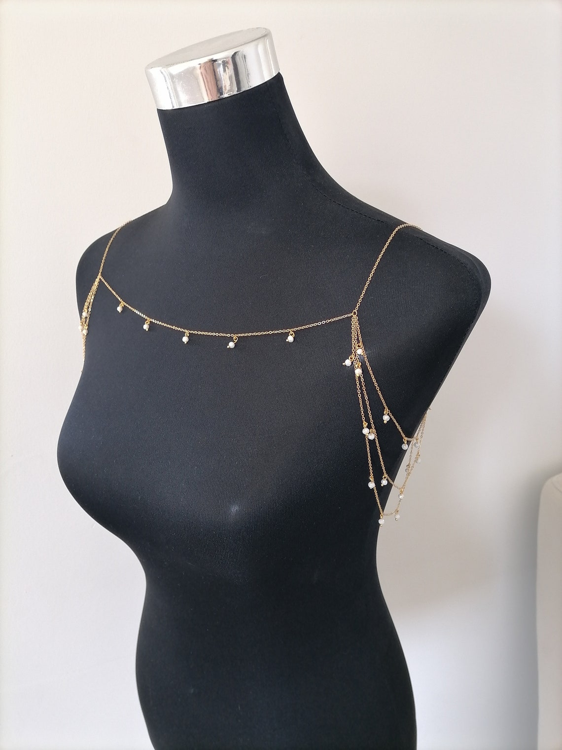 Shoulders Chain,body Jewelry,shoulders Beads Chain, Body Chain,layered ...