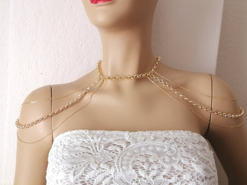 Shoulders Chain,shoulders Beads Chain,body Jewelry, Body Chain,layered ...