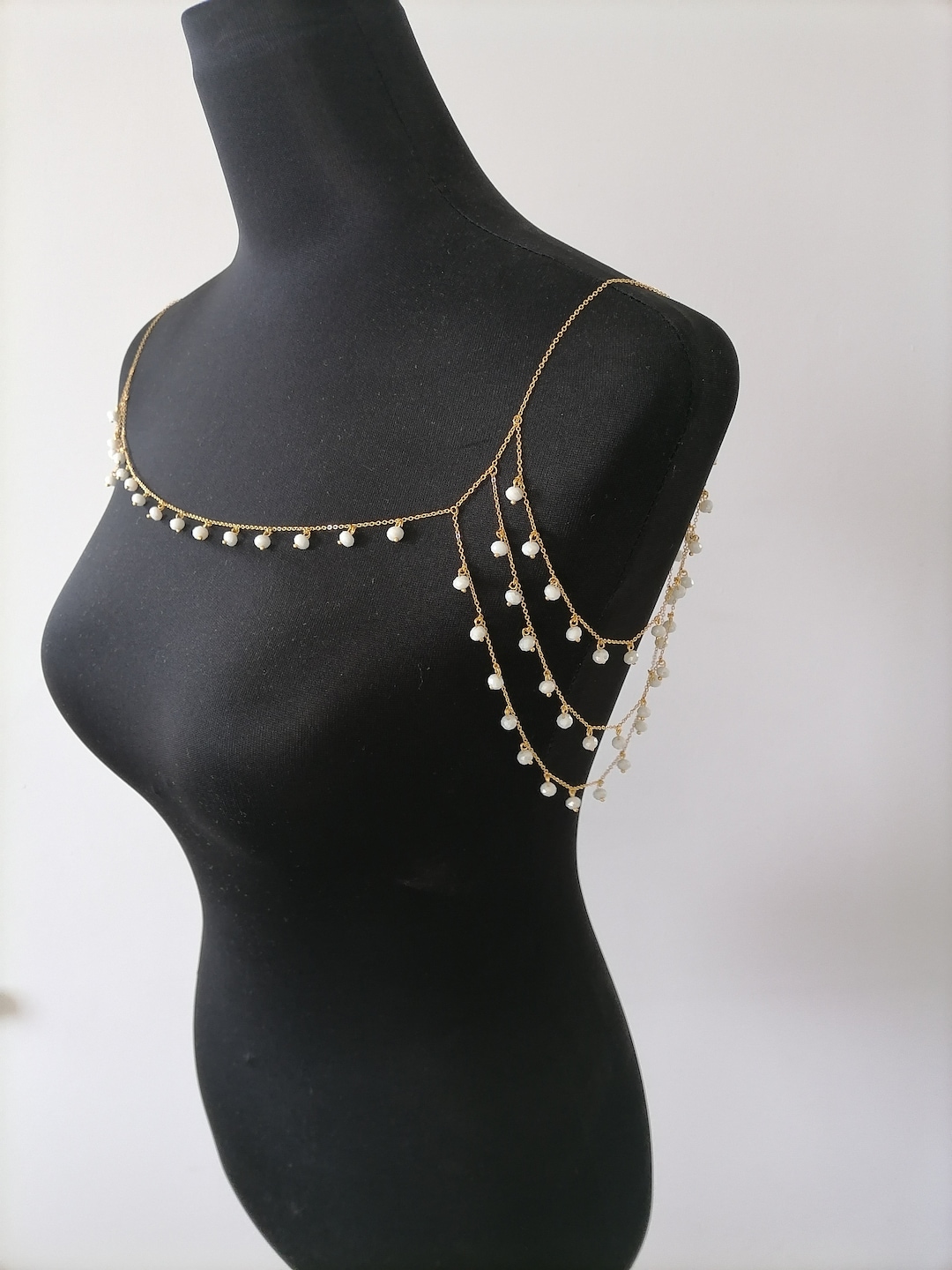 Shoulders Chain,body Jewelry,shoulders Beads Chain, Body Chain,layered ...