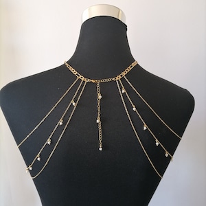 Shoulders Chain,shoulders Beads Chain,body Jewelry, Body Chain,layered ...