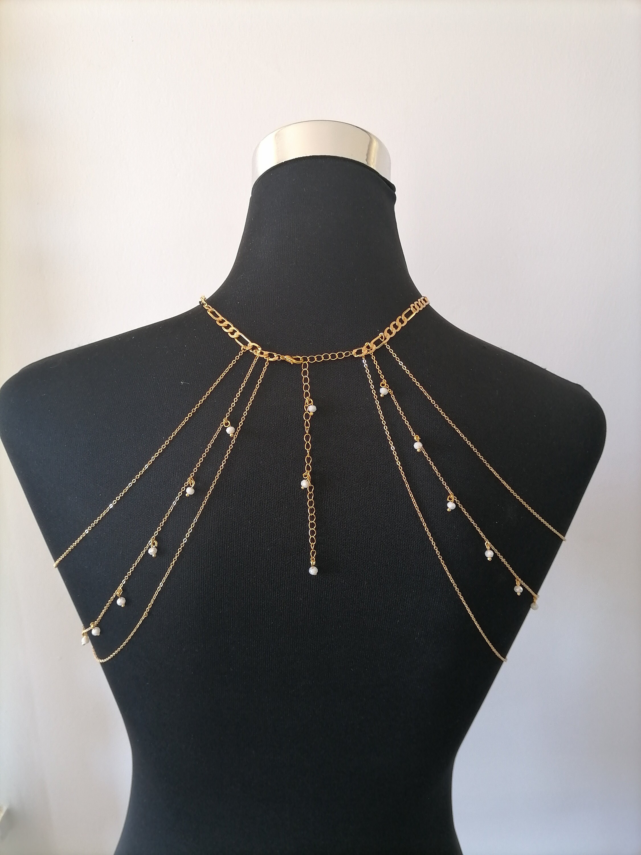 Shoulders Chain,shoulders Beads Chain,body Jewelry, Body Chain,layered ...