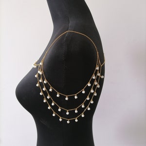 Shoulders Chain,body Jewelry,shoulders Beads Chain, Body Chain,layered ...