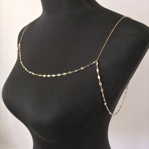 Shoulders Chain,body Jewelry,multiple Bezel Cz Stone Body Chain ...