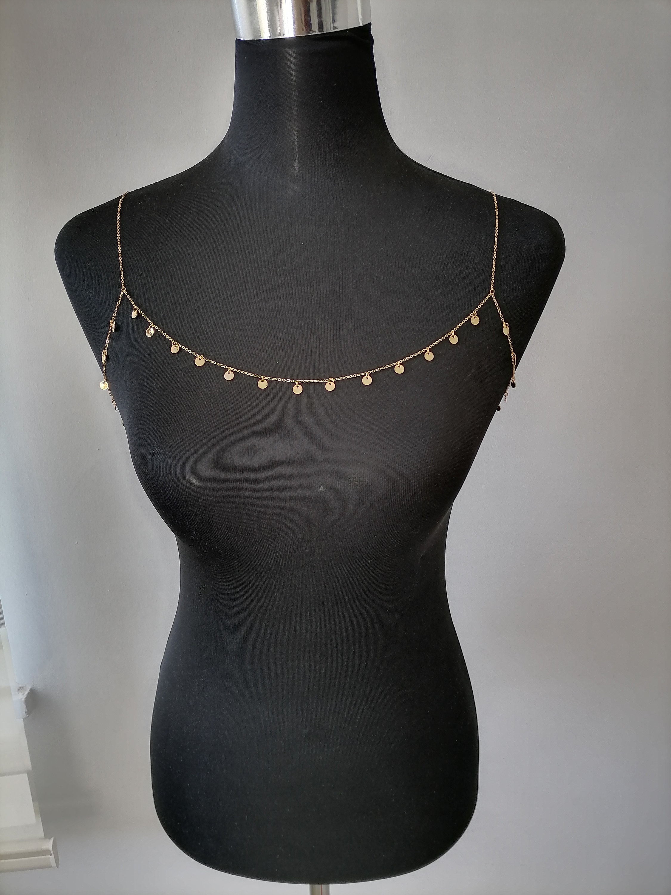 Coin Shoulder Chain,gold Disc Shoulder Chain,wedding Bridal Shoulder ...