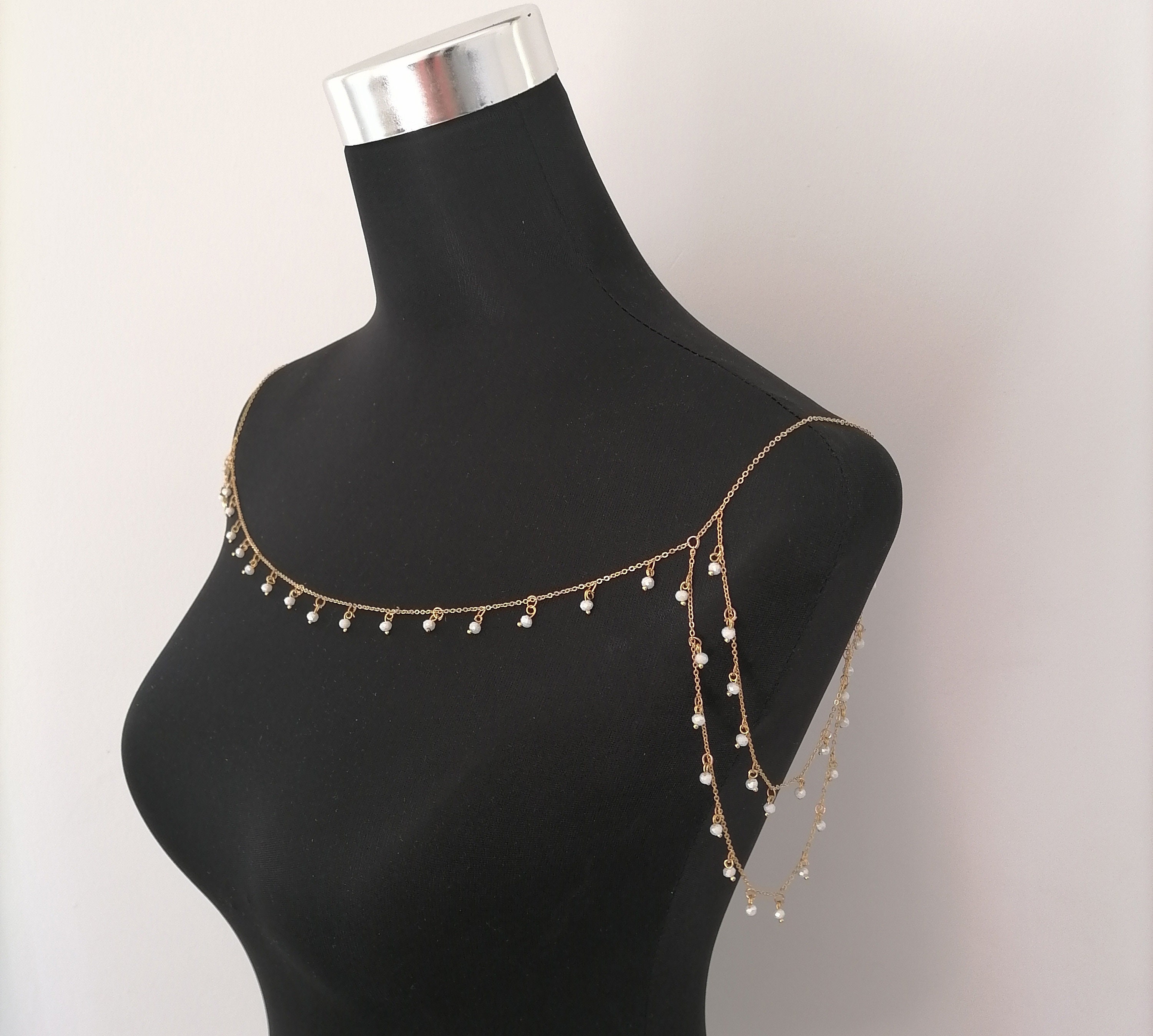 Shoulders Chain,body Jewelry,shoulders Beads Chain, Body Chain,layered ...