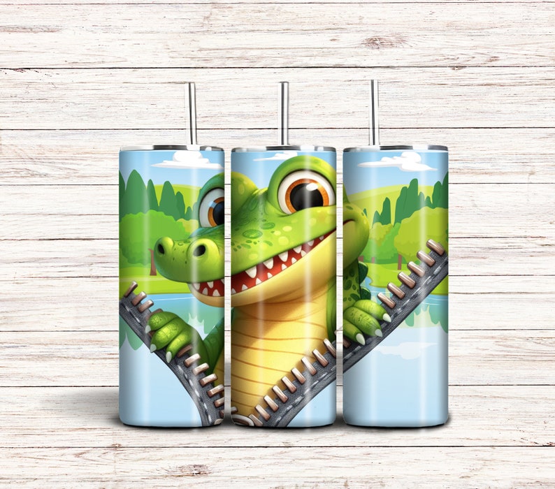 Baby Alligator Zipper Tumbler Wrap PNG, Baby Alligator, Gator Art ...