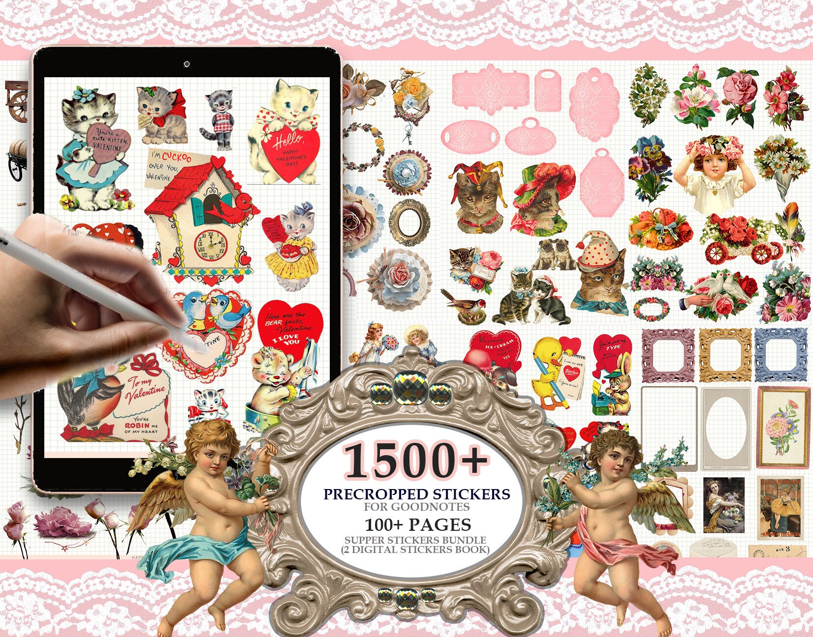 2640 Pre-cropped Digital Planner Stickers Super Bundle Set A | Etsy