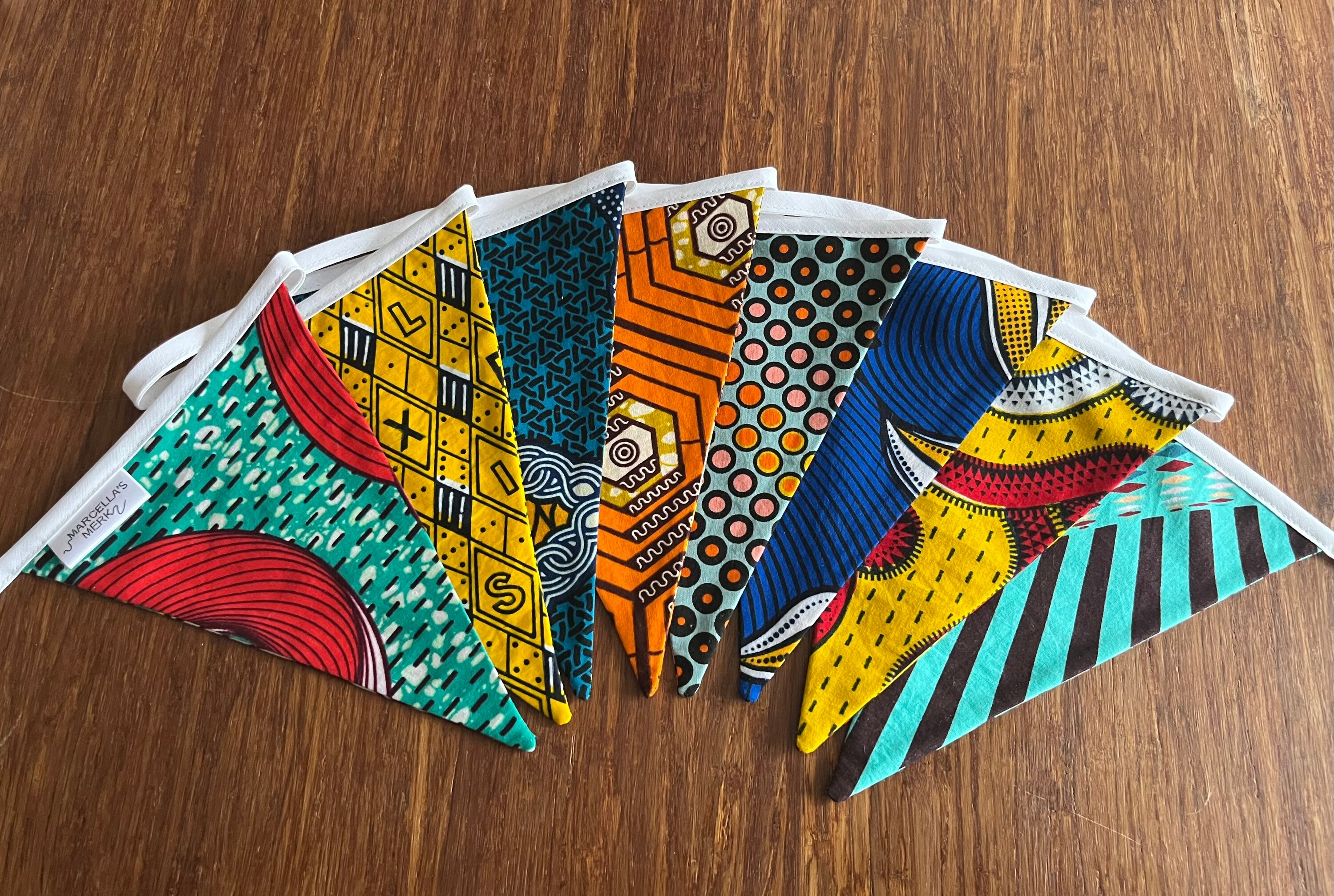 Fabric Garlands | Fabric Bunting African Wax Fabric - Etsy
