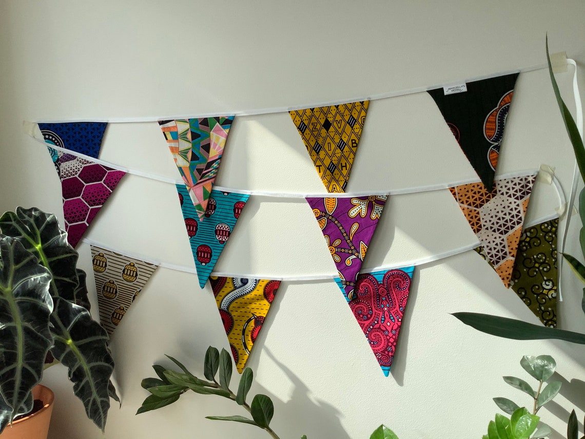 Fabric Garlands | Fabric Bunting African Wax Fabric - Etsy