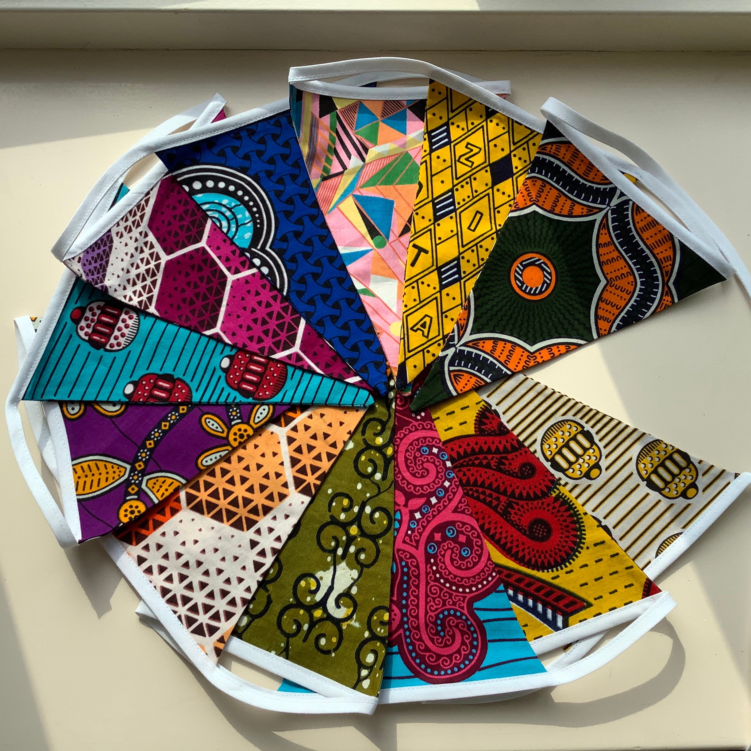 Fabric Garlands | Fabric Bunting African Wax Fabric - Etsy