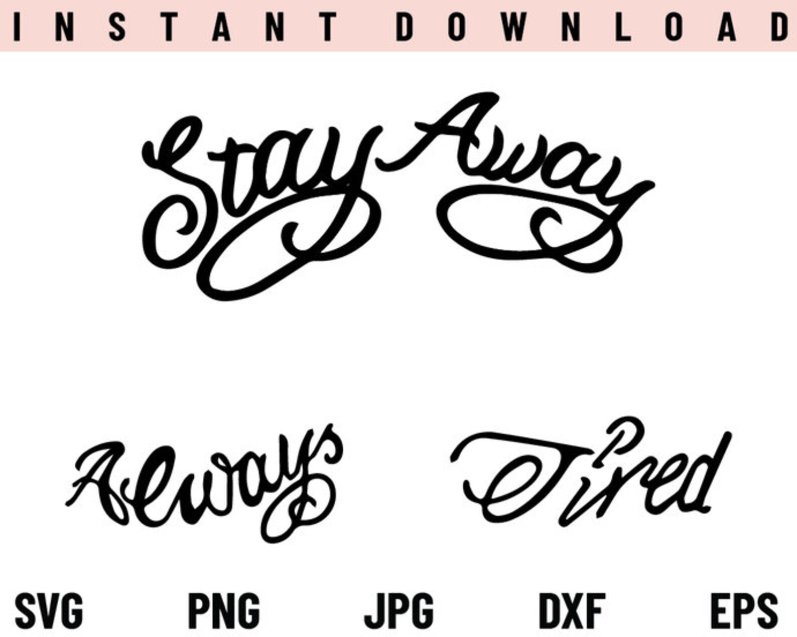 Stay away svg always tired svg Post Malone svg png eps dxf | Etsy