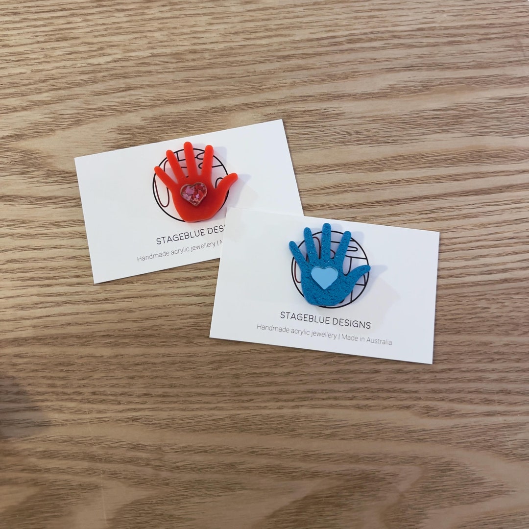 Supporting Hand Badge - Etsy