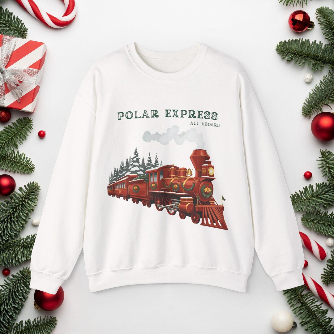 Cozy Polar Express Christmas Sweater, Christmas Sweatshirt, Unisex Xmas ...