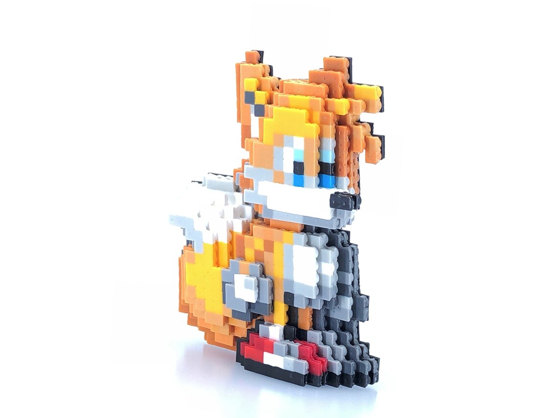 Tails 3D Figure - Sonic the Hedgehog Inspired - Perler Bead - Video ...