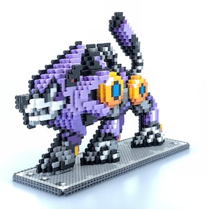 Treble Perler 3D Pixel Art - Megaman Inspired - 3D Standup - Bead ...