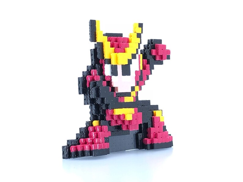 Quickman 3D Perler Bead Figure Standup Megaman 2 Inspired | Etsy