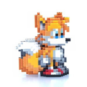 Tails 3D Figure - Sonic the Hedgehog Inspired - Perler Bead - Video ...