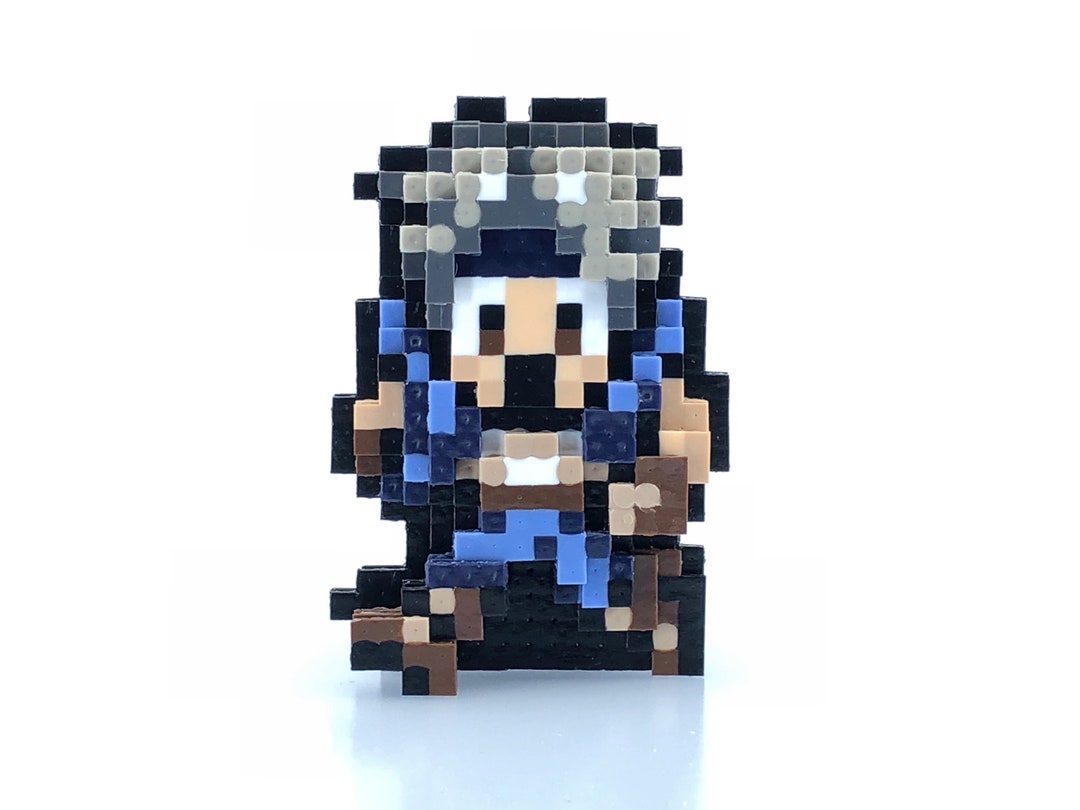 Locke Figure 3D Standup - Final Fantasy VI 6 Inspired - Pixel Art ...