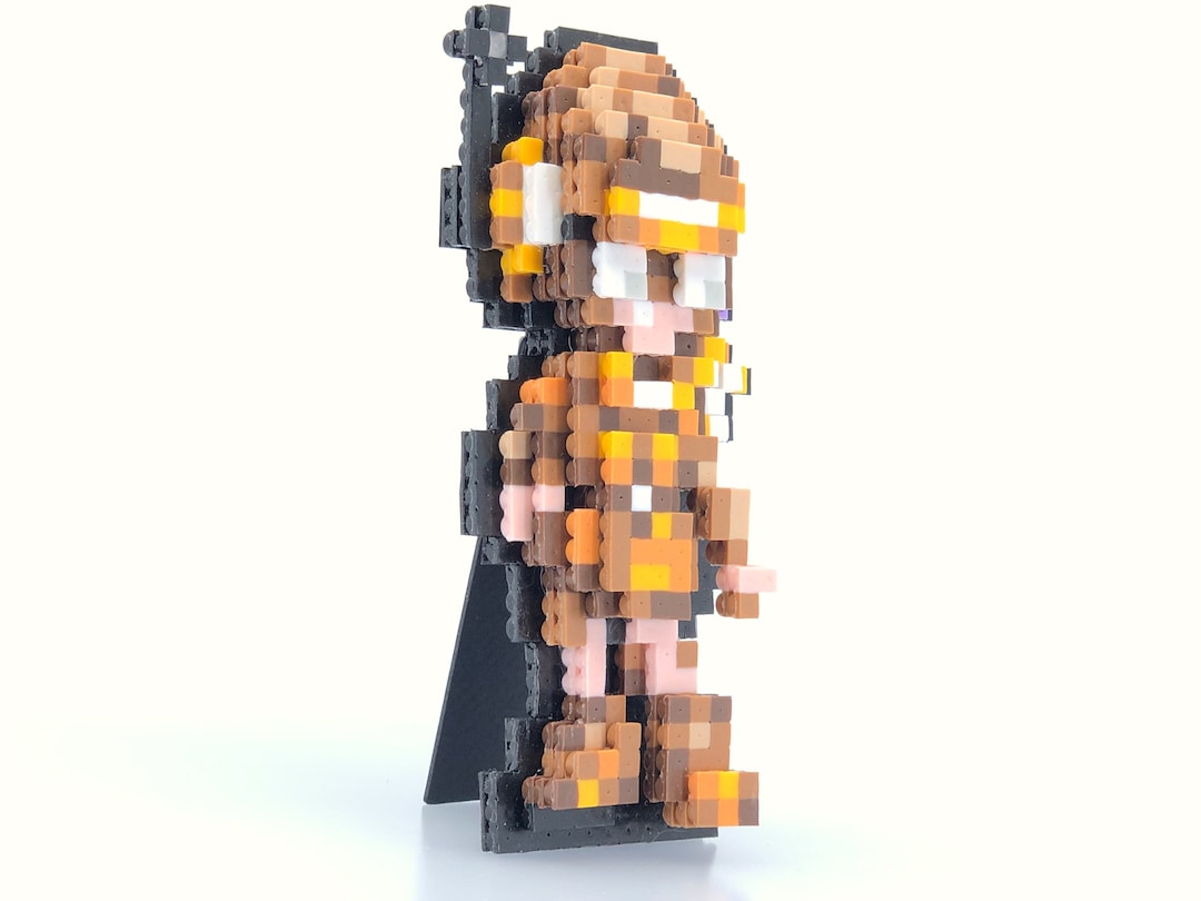 Lucca Figure 3D Standup - Chrono Trigger Inspired - Perler Bead - Bead ...