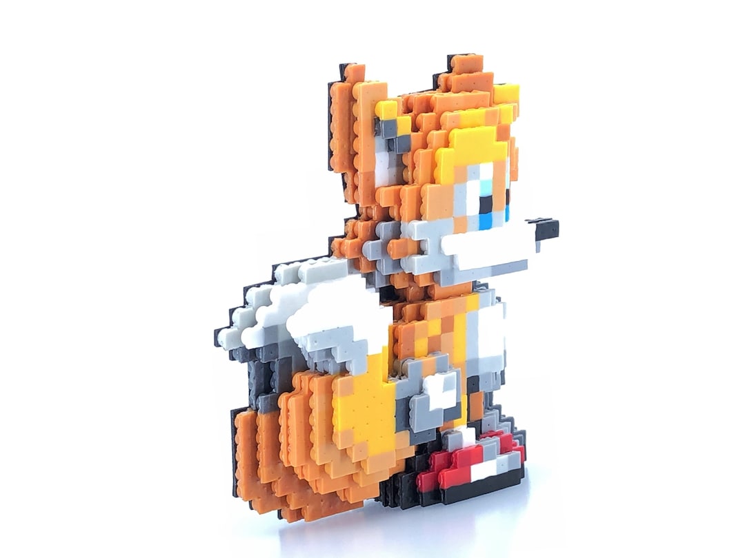 Tails 3D Figure - Sonic the Hedgehog Inspired - Perler Bead - Video ...