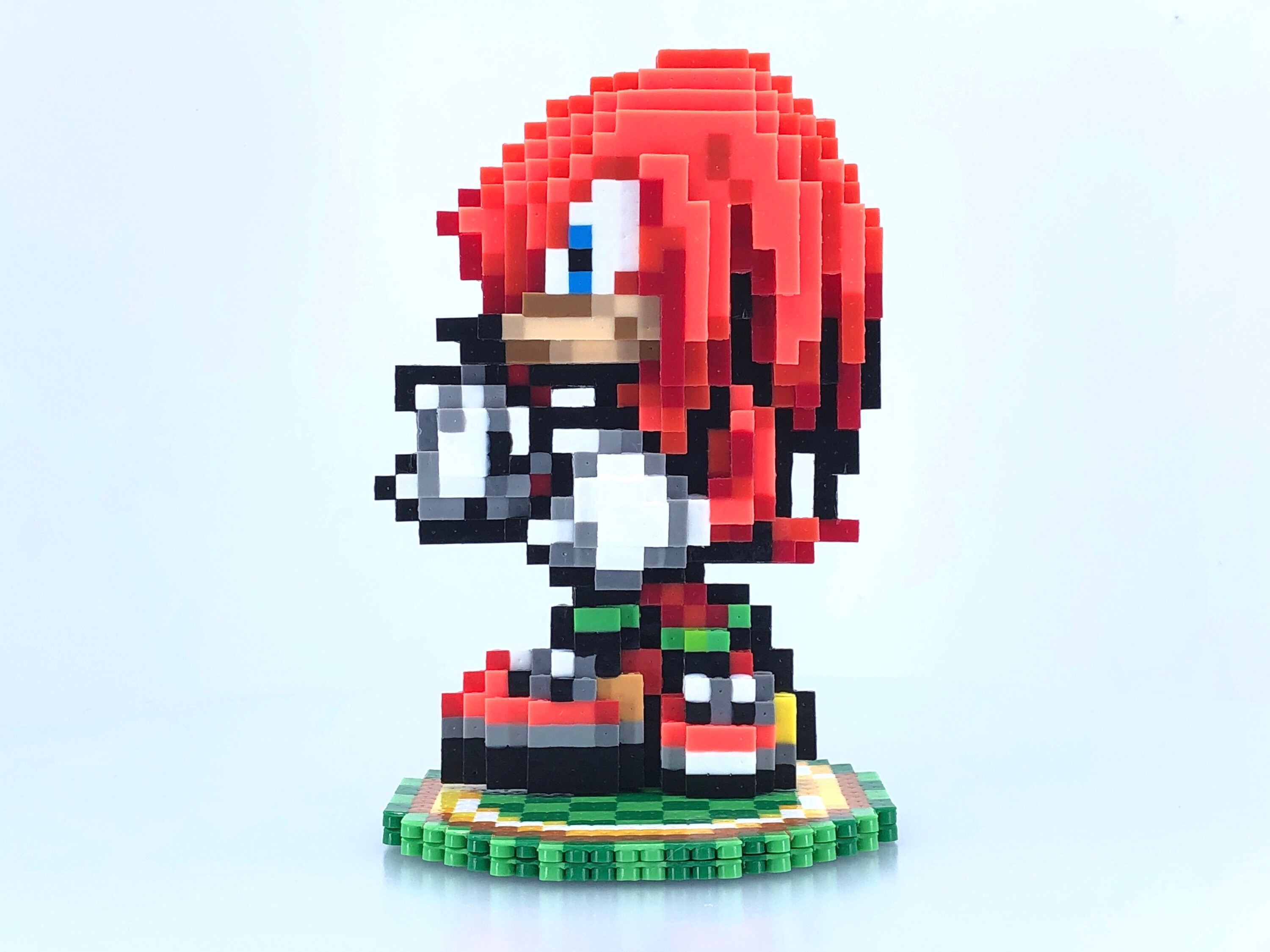 Knuckles 3D Figure - Sonic the Hedgehog Inspired - Sculpture - Perler ...