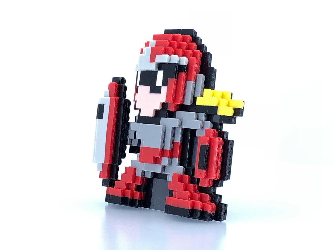 Protoman Perler Bead Figure - 3D Standup - Bead Sprite - Pixel Art ...