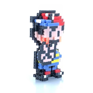 Ness Figure 3D Standup - Earthbound Inspired - Pixel Art - Perler Bead ...