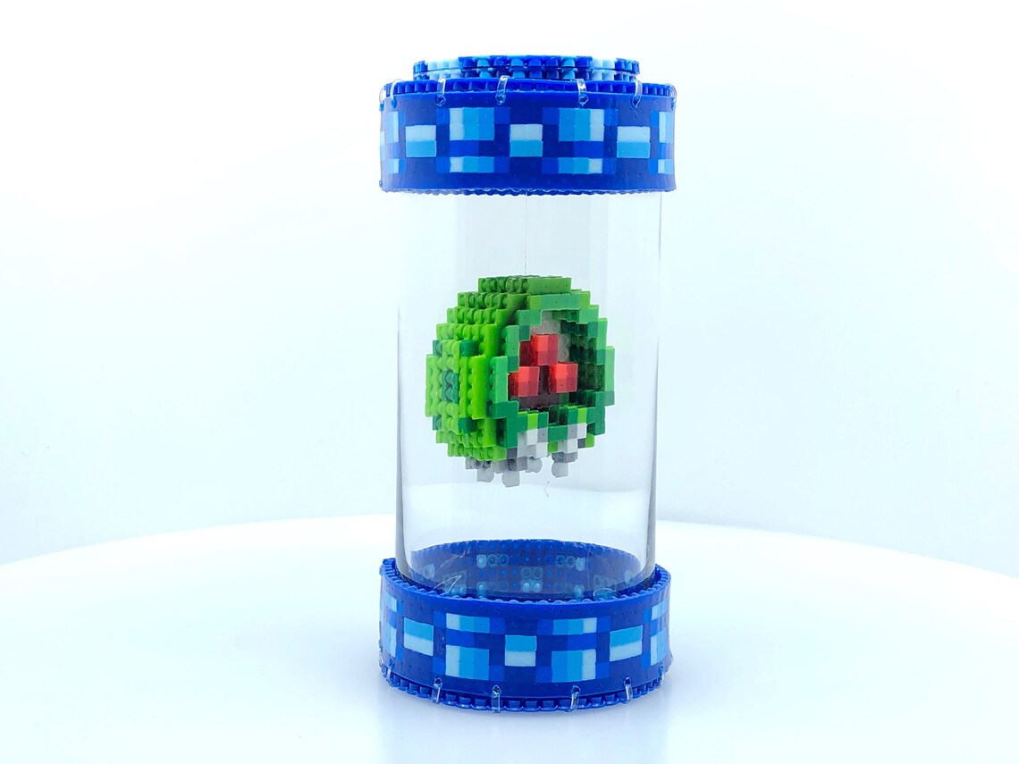 Metroid Capsule 3D Perler Beads Super Metroid Inspired - Etsy